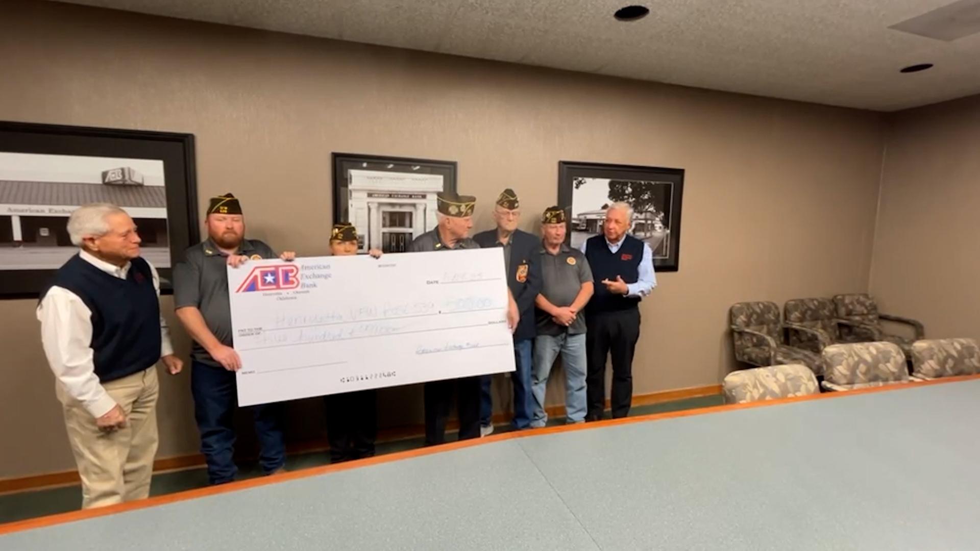 American Exchange Bank Donates to Local VFW Post 539